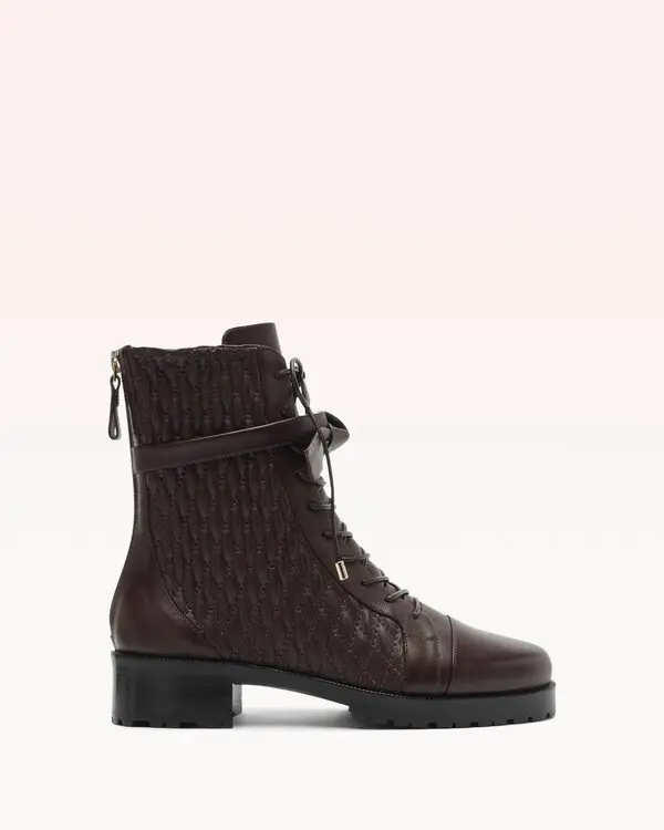 ALEXANDRE BIRMAN Quilted Clarita Combat 30 - Dark Plum