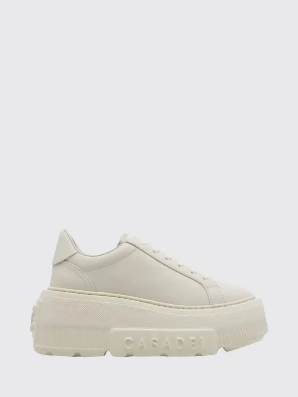 Casadei Nexus Smooth Leather Platform Wedge Sneakers