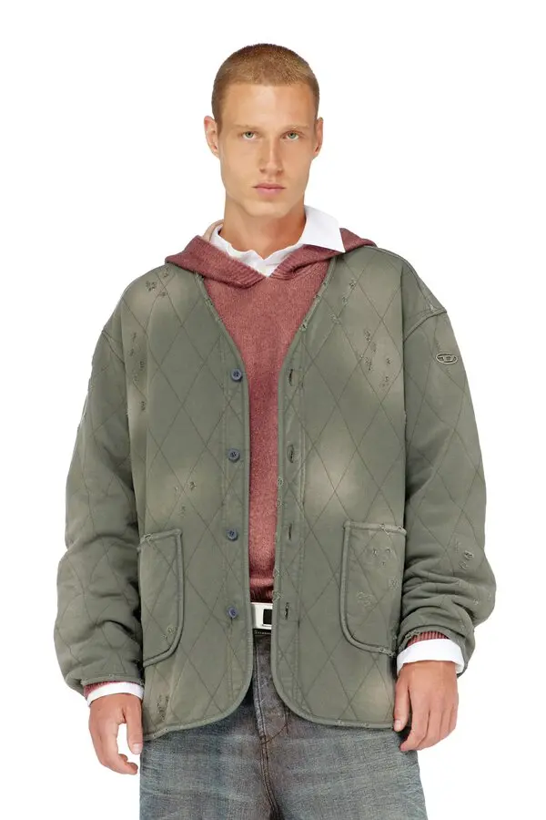 DIESEL® Distressed Quilted Liner Jacket