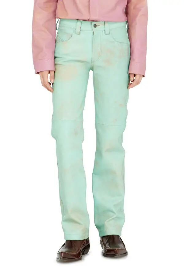 DIESEL® Leather Treated Pants