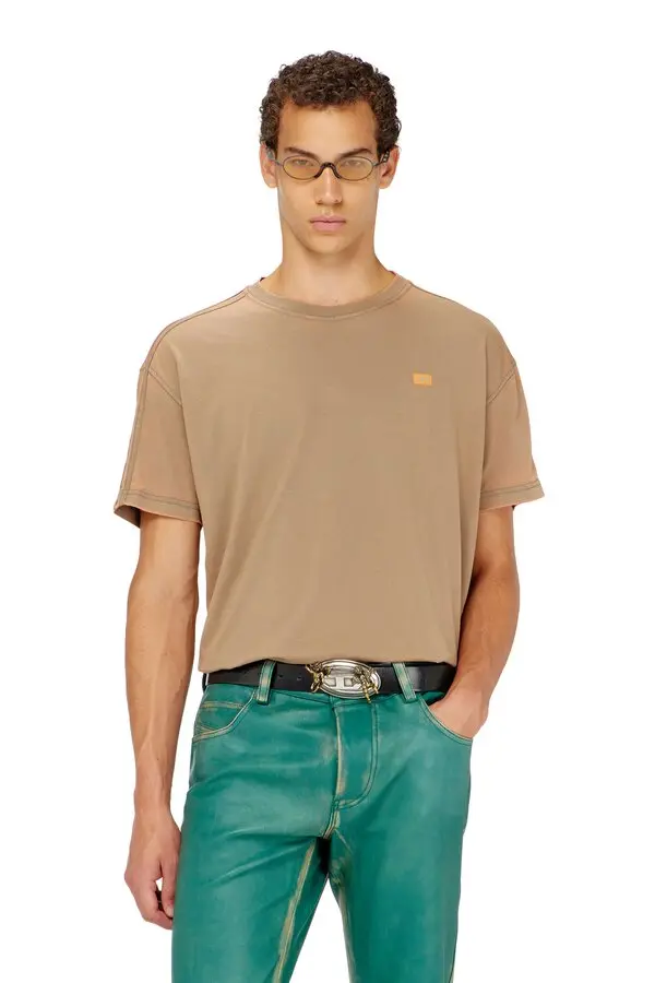 DIESEL® Long-sleeve T-shirt In Burnout Jersey