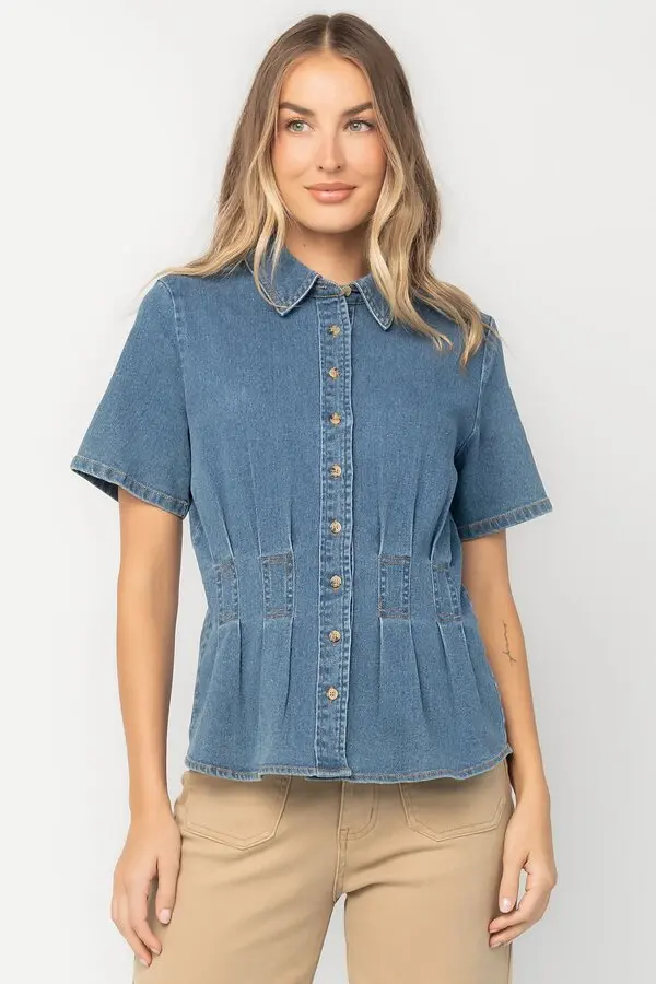 IN FEBRUARY Gia Peplum Top