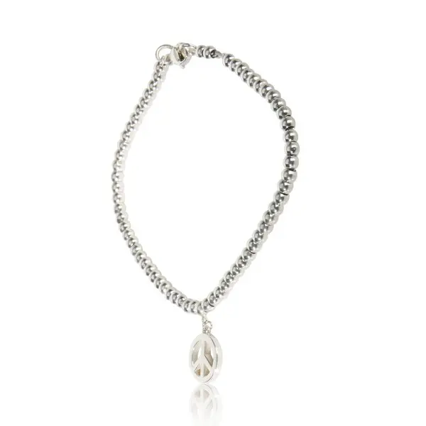 Tiffany & Co. Sterling Silver Peace Sign Bracelet