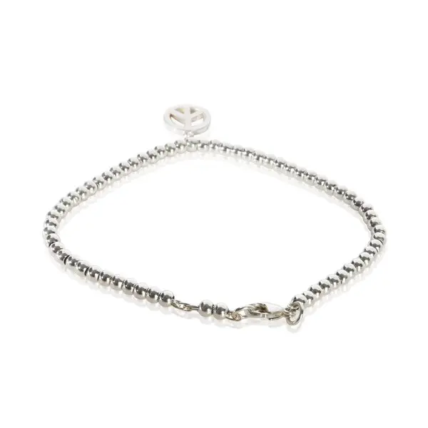 Tiffany & Co. Sterling Silver Peace Sign Bracelet