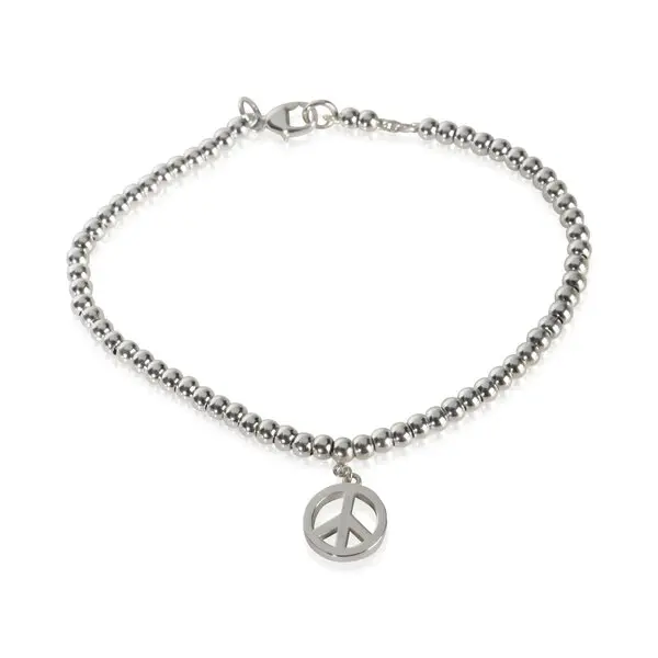Tiffany & Co. Sterling Silver Peace Sign Bracelet