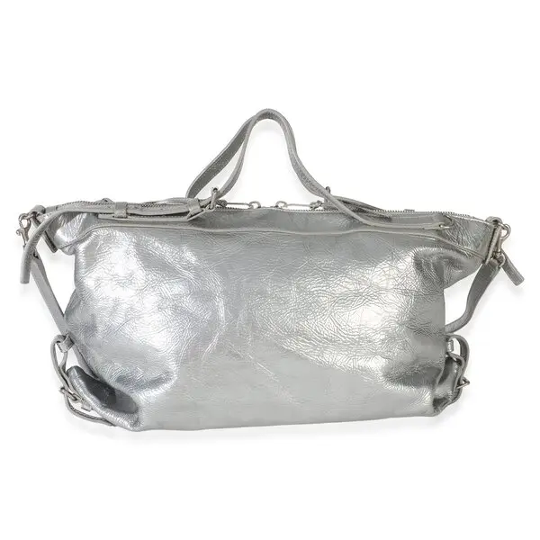 Saint Laurent Metallic Crinkled Calfskin Id Shoulder Bag