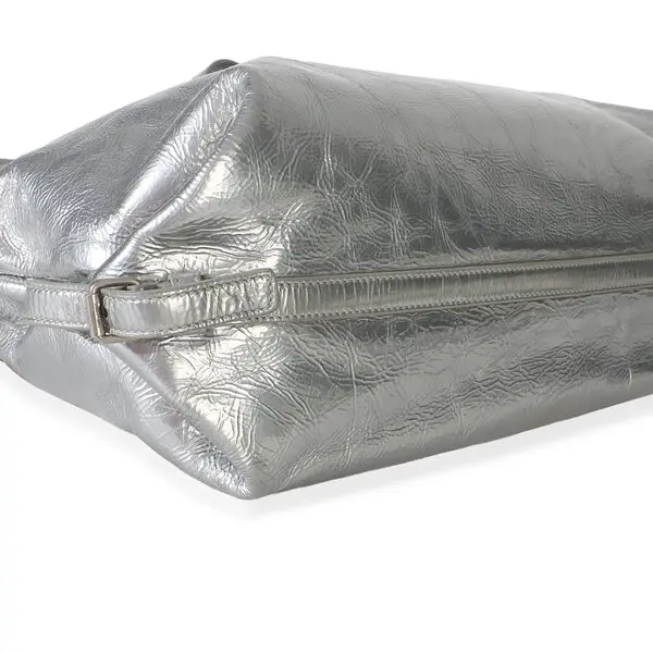 Saint Laurent Metallic Crinkled Calfskin Id Shoulder Bag