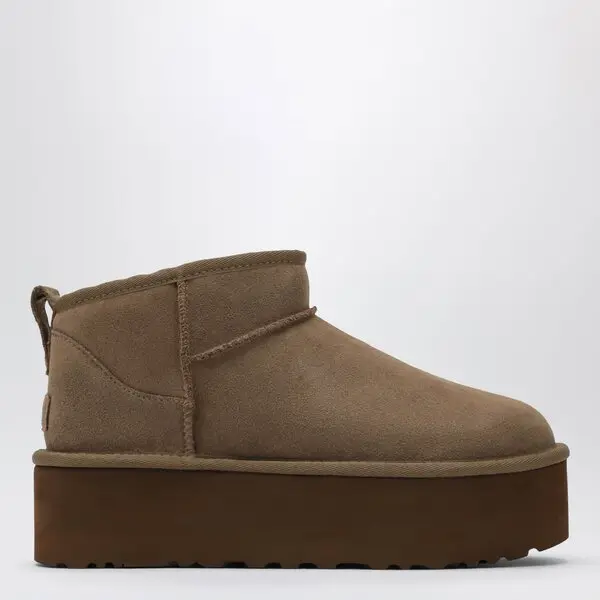 UGG Classic Ultra Mini Platform Boots In Light Bronze