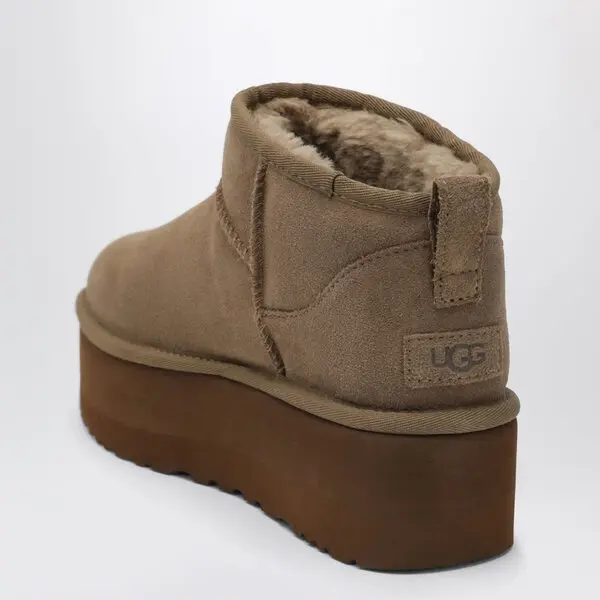 UGG Classic Ultra Mini Platform Boots In Light Bronze