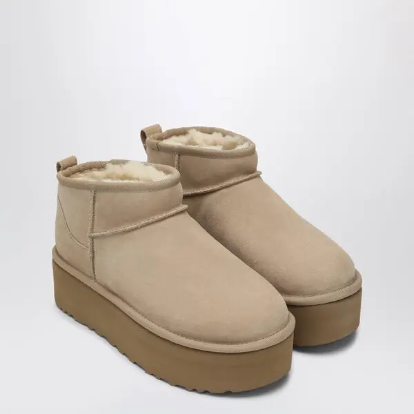 UGG Classic Ultra Mini Boots With Sand-coloured Platform