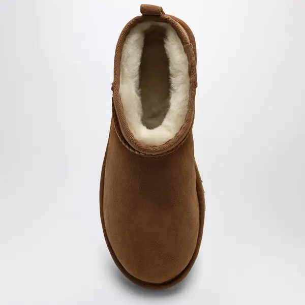 UGG Classic Ultra Mini Ankle Boots In Chestnut