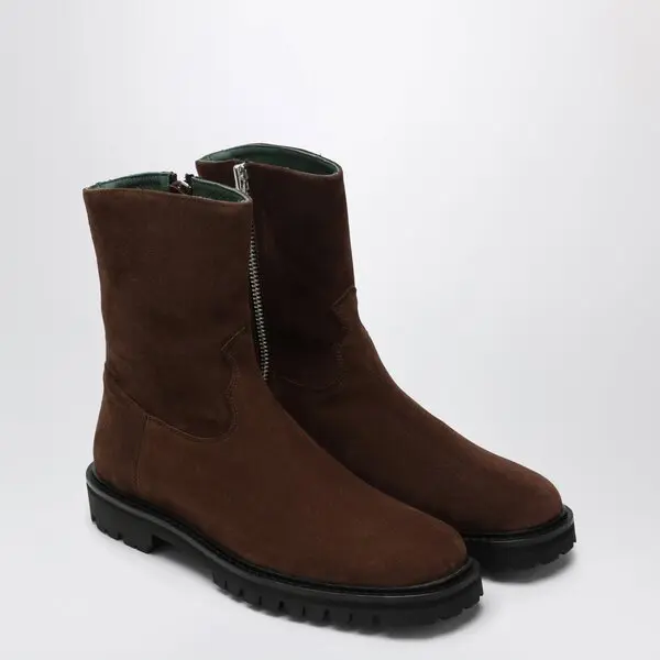 VINNY'S Moto Ankle Boots In Suede