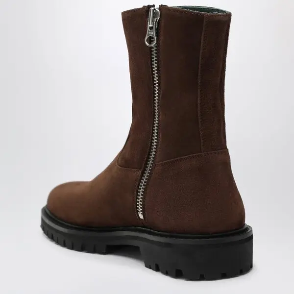 VINNY'S Moto Ankle Boots In Suede
