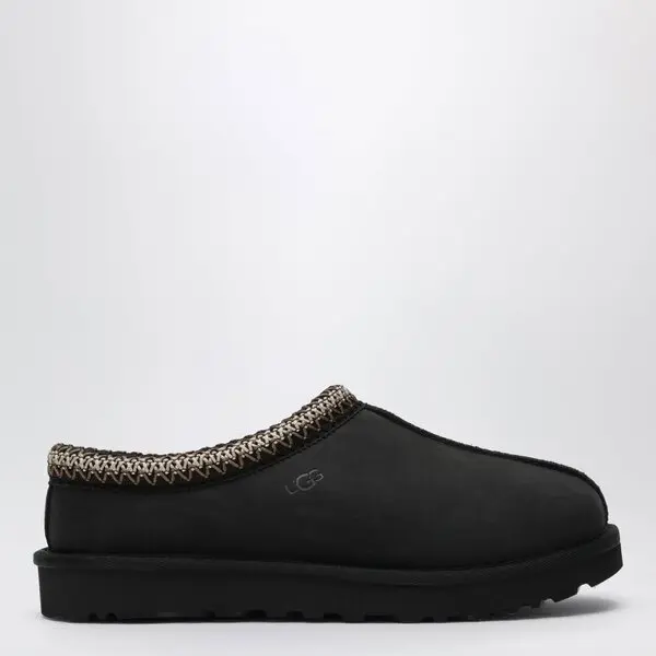 UGG Tasman Nubuck Slip-ons With Braided Trim - Black