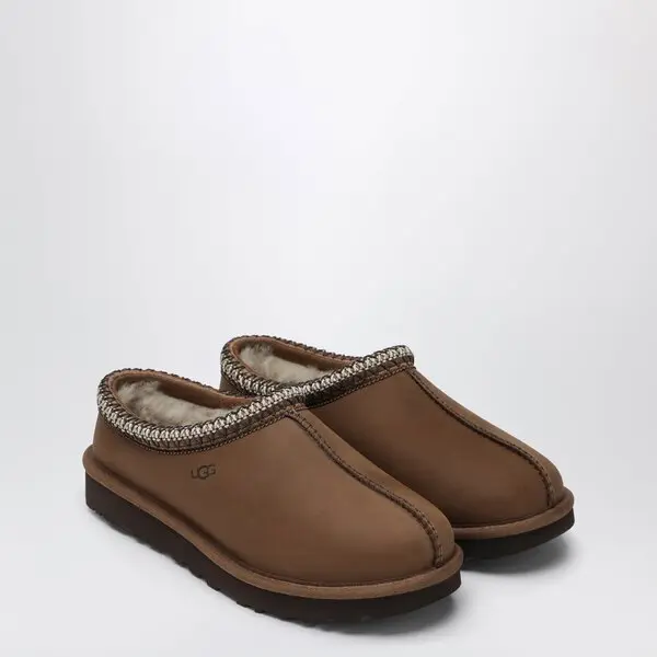 UGG Tasman Nubuck Slip-ons In Dark Chestnut - Brown