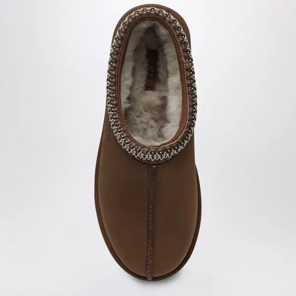 UGG Tasman Nubuck Slip-ons In Dark Chestnut - Brown