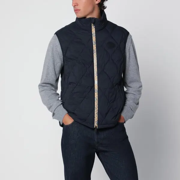 Burberry Acresford Navy Quilted Nylon Gilet