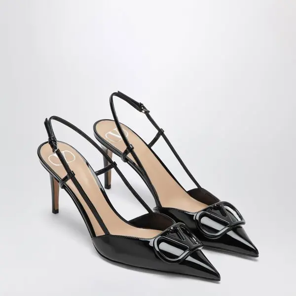 Valentino Garavani Vlogo Patent Leather Slingback Pumps