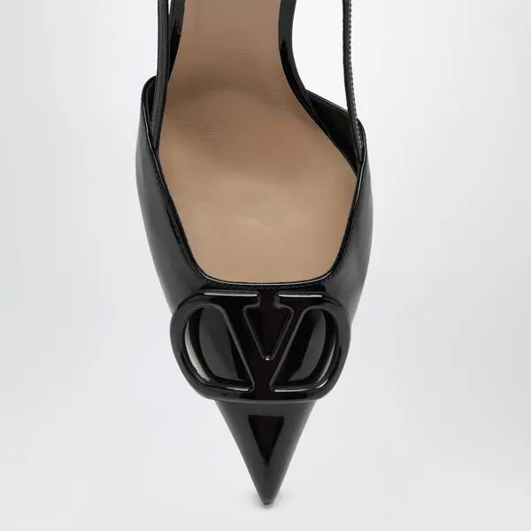 Valentino Garavani Vlogo Patent Leather Slingback Pumps