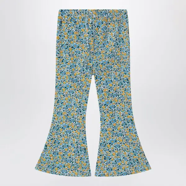 TINY COTTONS Floral Print Ribbed Flare Trousers