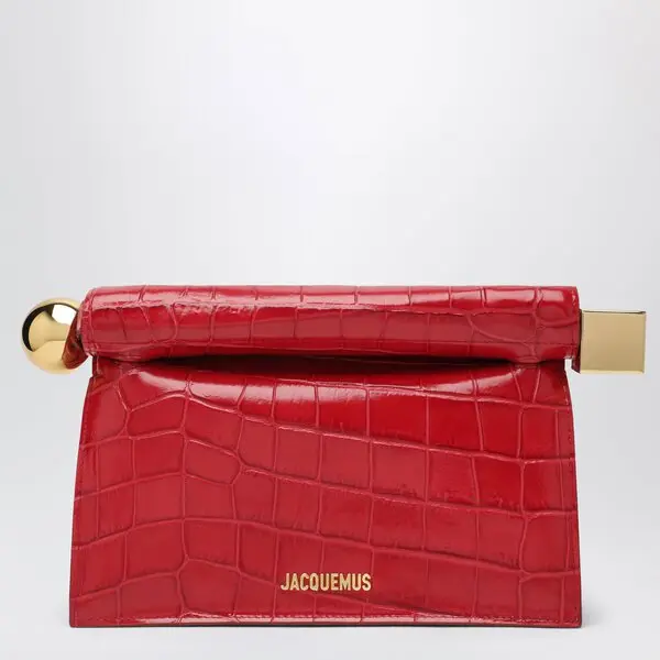 Jacquemus La Pochette Rond Carré Leather Clutch