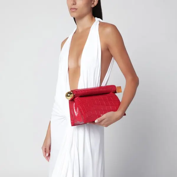 Jacquemus La Pochette Rond Carré Leather Clutch