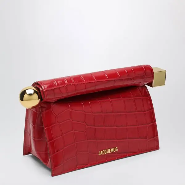 Jacquemus La Pochette Rond Carré Leather Clutch