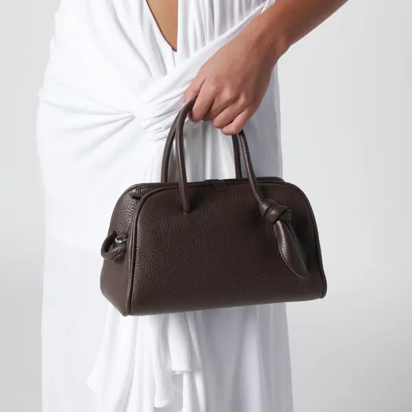 Jacquemus Small Turismo Bag In Dark Leather