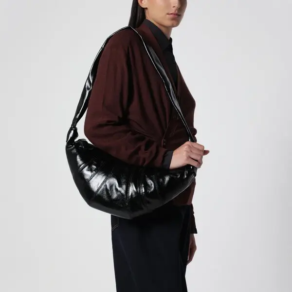 LEMAIRE Medium Croissant Bag In Coated Cotton