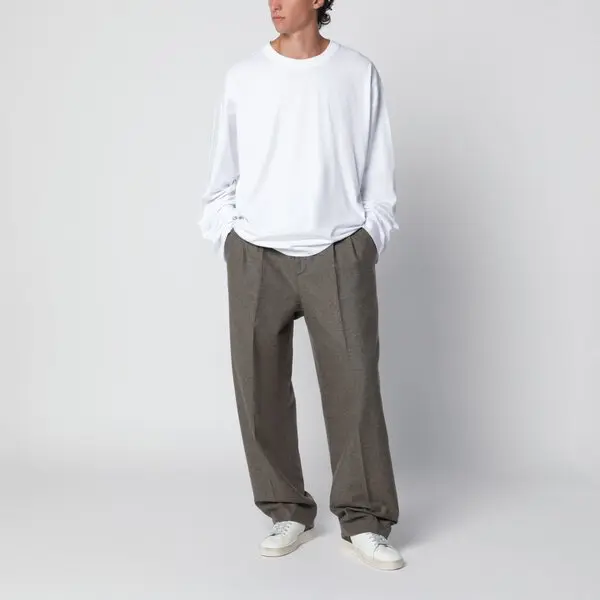 GOLDEN GOOSE Isiah Virgin Wool Flannel Jogger Trousers
