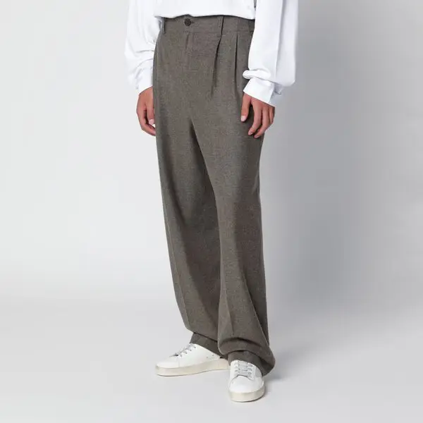 GOLDEN GOOSE Isiah Virgin Wool Flannel Jogger Trousers