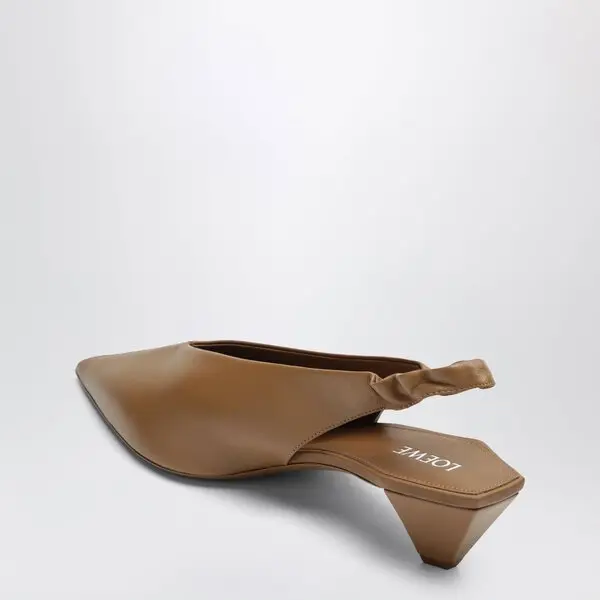 Loewe Origami Cubic Lambskin Slingback Shoes - Brown