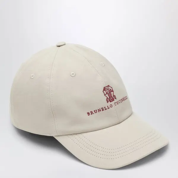 Brunello Cucinelli Sand-colored Baseball Cap In Cotton