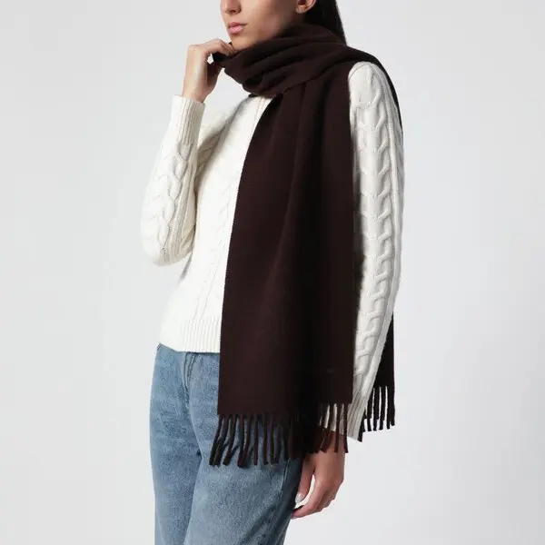 Max Mara Wool Scarf With Fringes