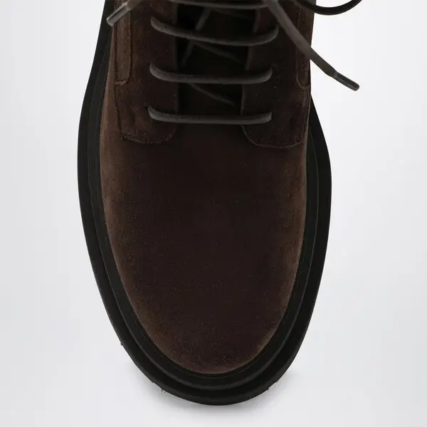 Brunello Cucinelli Suede And Virgin Wool Combat Boots