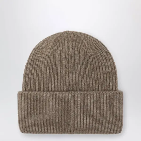 Max Mara Beige Beanie In Cashmere