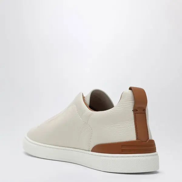 Zegna Triple Stitch Leather Sneakers