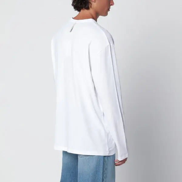 Jacquemus Long-sleeved T-shirt In Organic Cotton - White