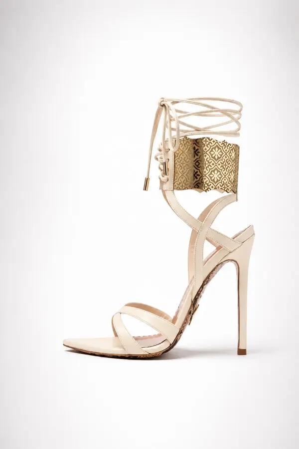 CEDRICK MCDONALD Bianca Leather Stiletto Sandals
