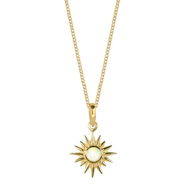 CHARLOTTE'S WEB JEWELLERY Solar Eclipse Necklace With Opal - Gold