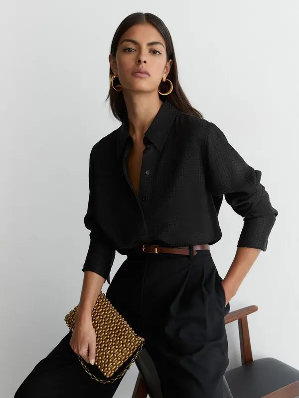REISS Elora Textured Shirt