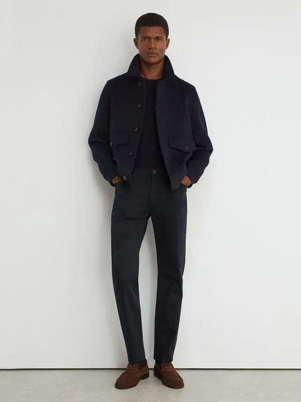 REISS Sunset Garment-dyed Slim-fit Jeans - Washed Blue