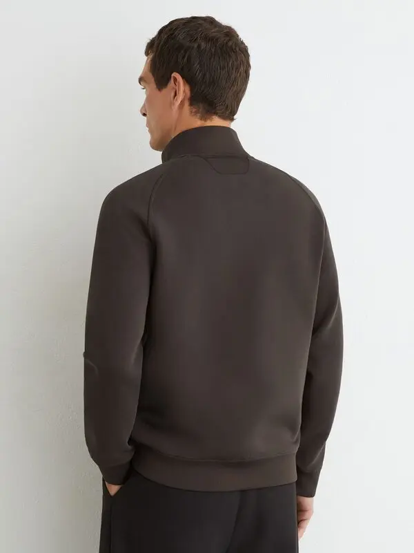 REISS Calvorn Hybrid Quilted Zip Jacket - Brown