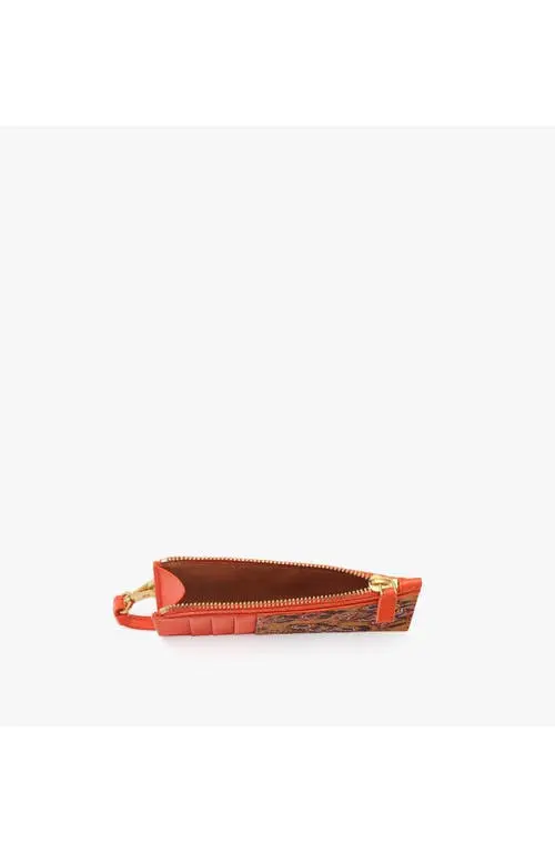 Mcm Aren Lanyard Card Holder In Disco Visetos