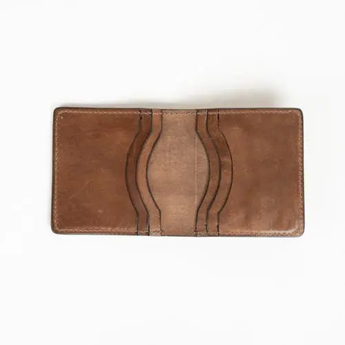 MINGA Leather Foldable Wallet - Chocolate