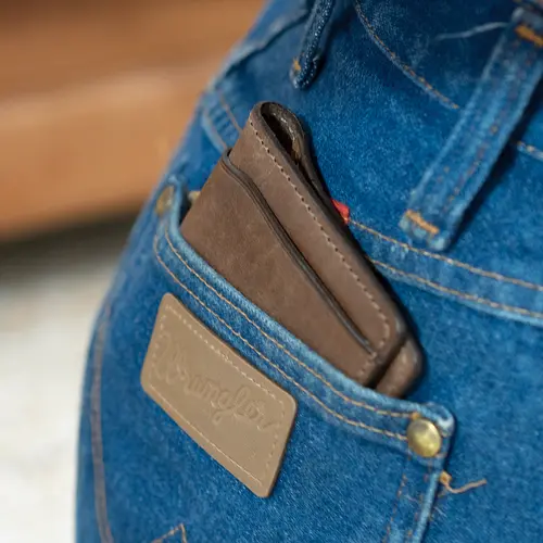 MINGA Leather Foldable Wallet - Chocolate