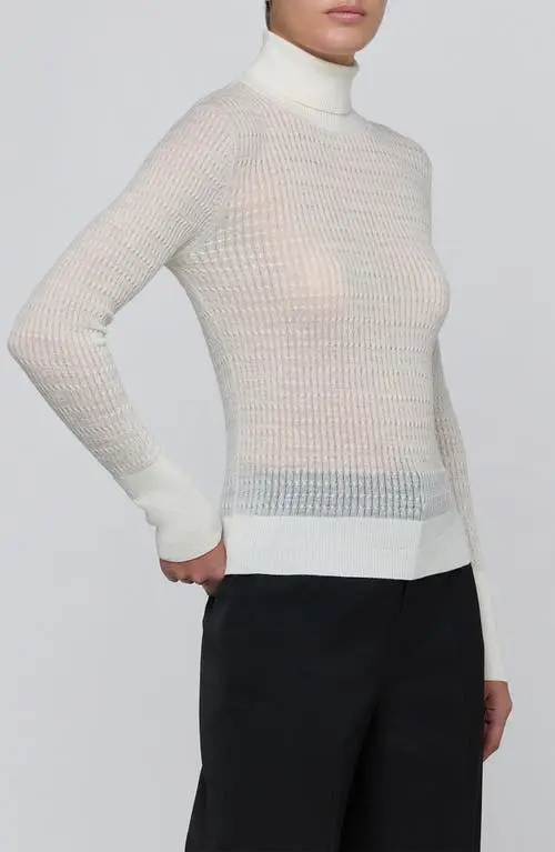 L'Agence Umbra Cable Wool Turtleneck Top