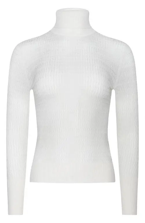 L'Agence Umbra Cable Wool Turtleneck Top