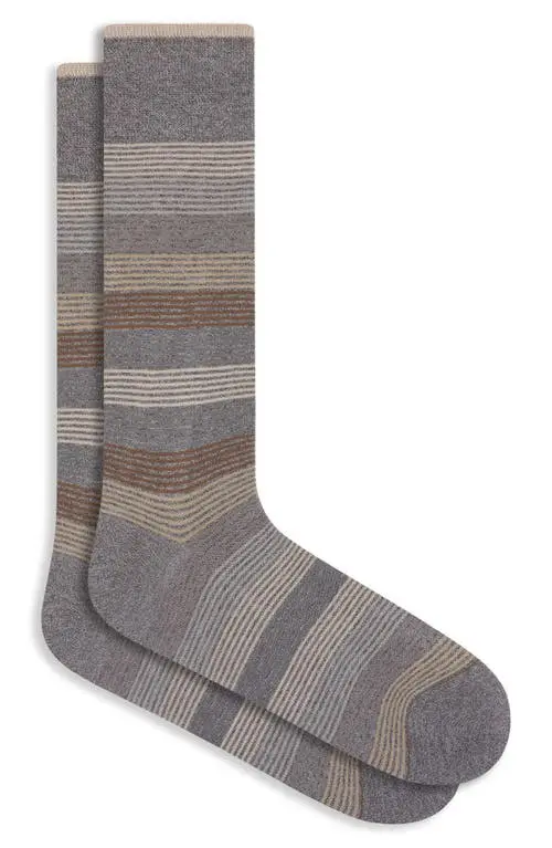 Bugatchi Stripe Cotton Blend Dress Socks