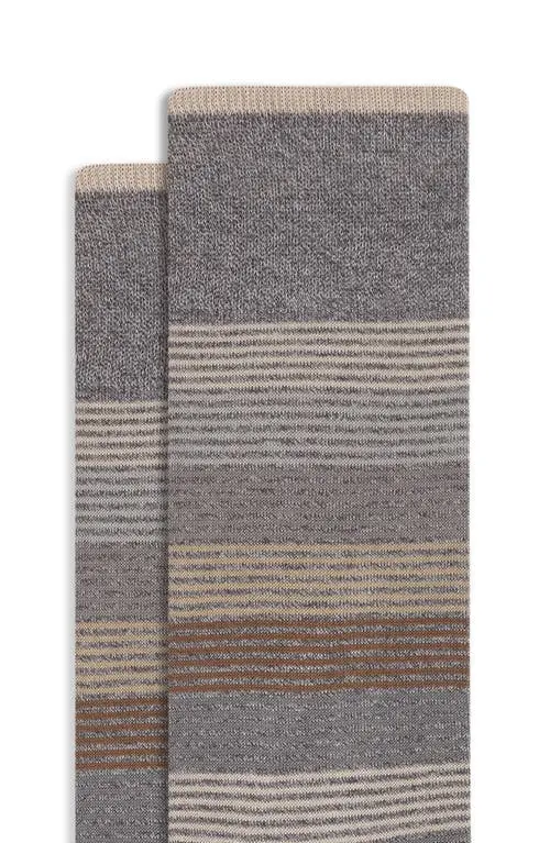 Bugatchi Stripe Cotton Blend Dress Socks